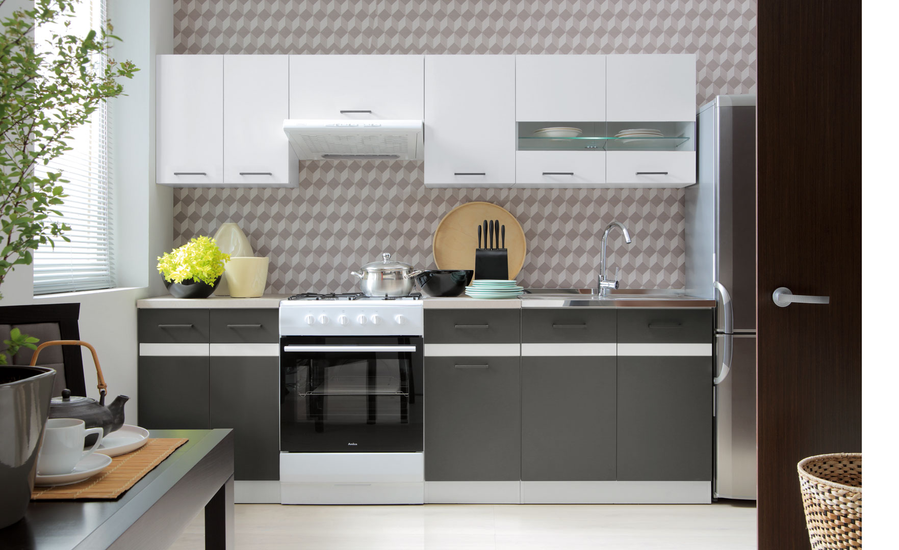 kuchnia - Black Red White